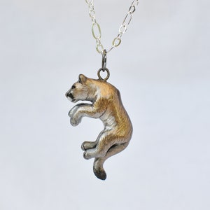 Cougar Necklace Mountain Lion Pendant Puma Charm - Etsy