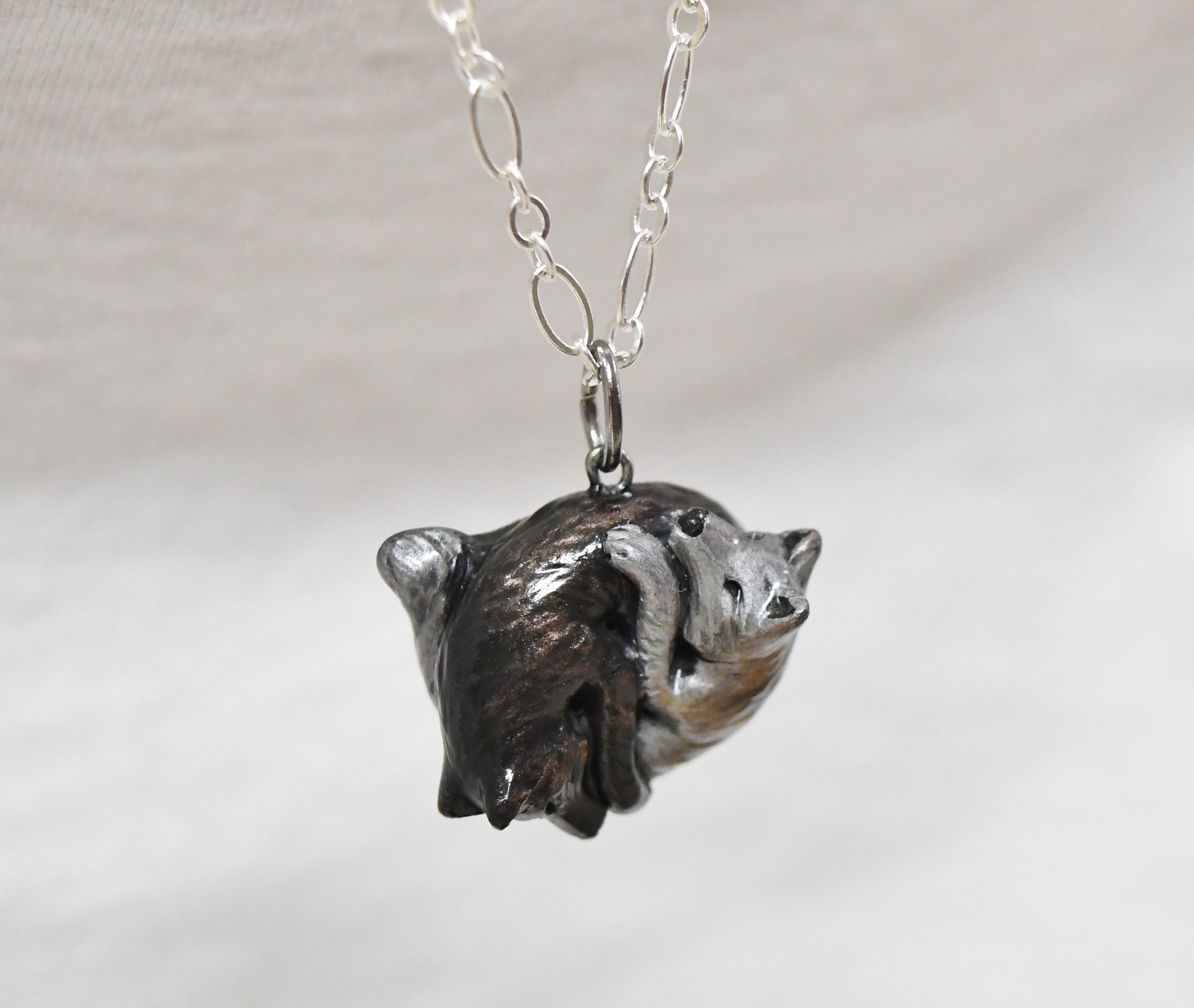 Wolf Love Necklace Black and Grey Cuddle | Etsy