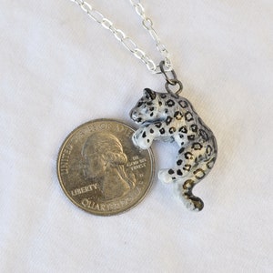 Snow Leopard Necklace Pendant Charm - Etsy