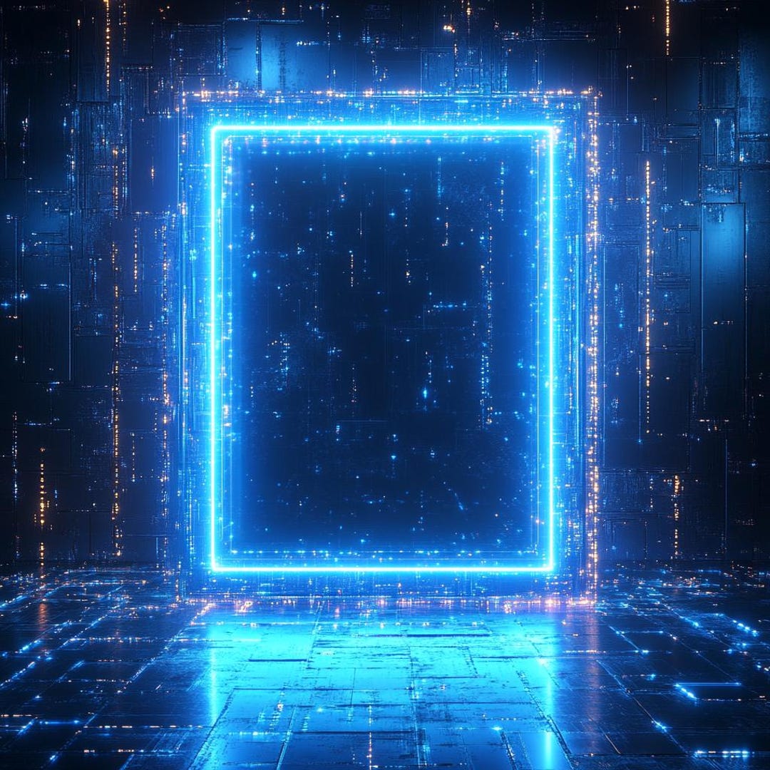 24 Neon Glowing Frame Digital Clipart, Futuristic Virtual Background ...