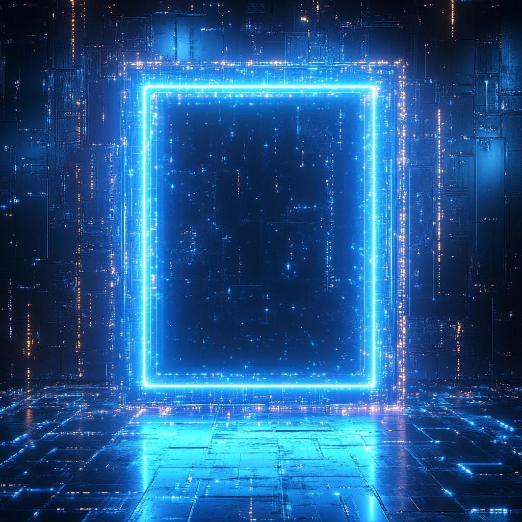 24 Neon Glowing Frame Digital Clipart, Futuristic Virtual Background ...