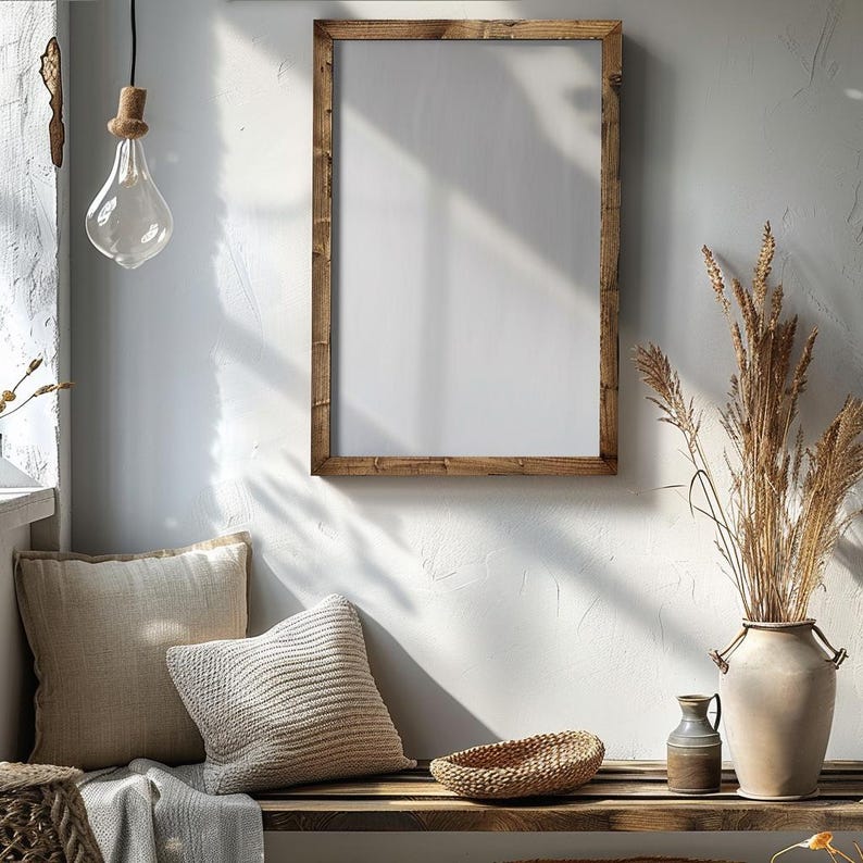 24 Rustic Wood Frame Clipart, Farmhouse Style Digital Download, Vintage ...