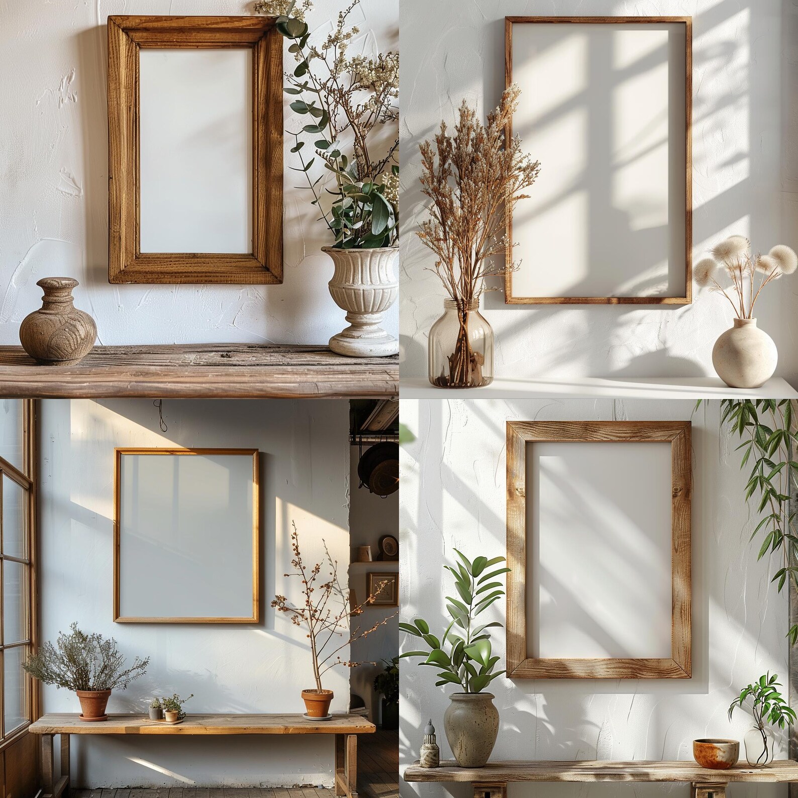 24 Rustic Wood Frame Clipart, Farmhouse Style Digital Download, Vintage ...