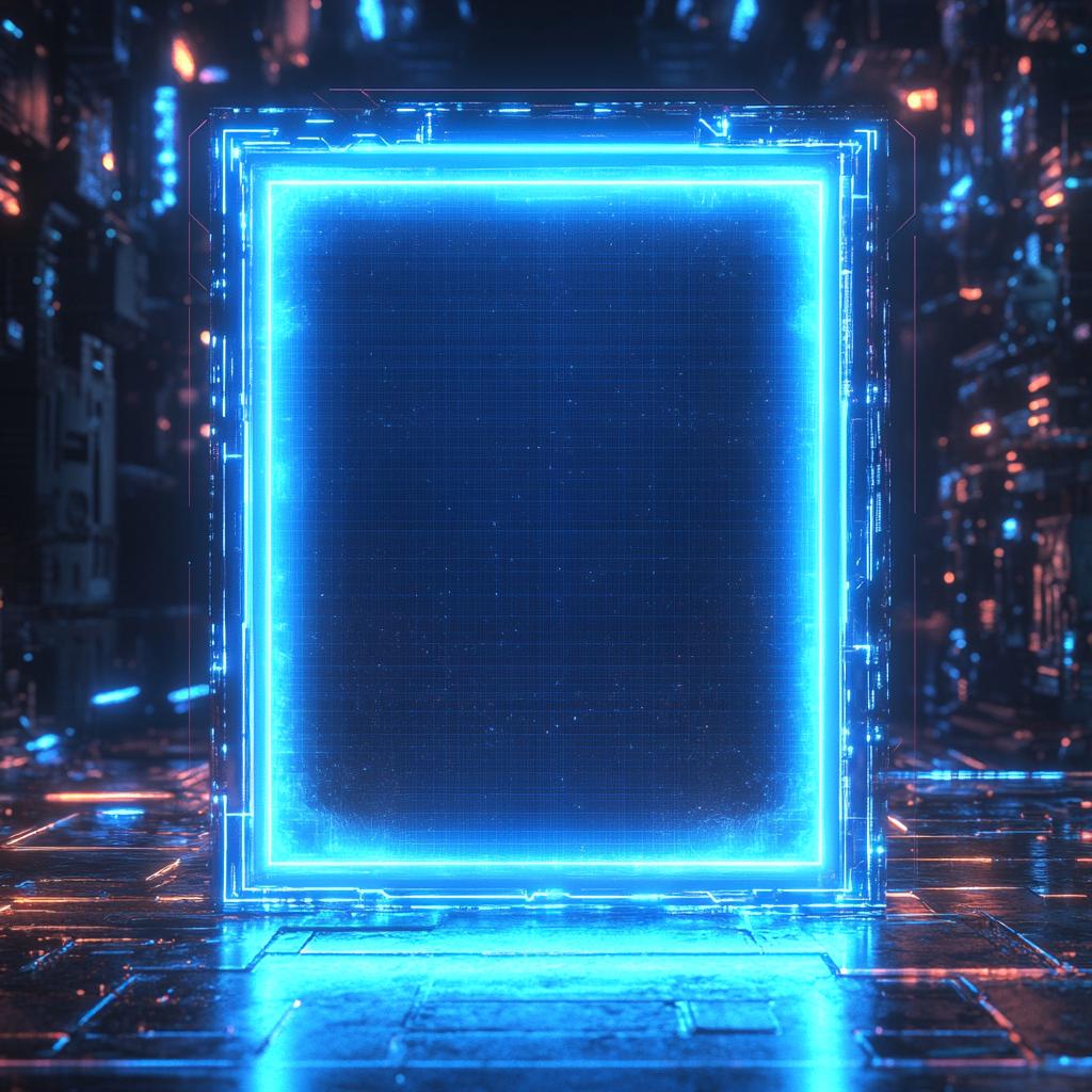 24 Neon Glowing Frame Digital Clipart, Futuristic Virtual Background ...