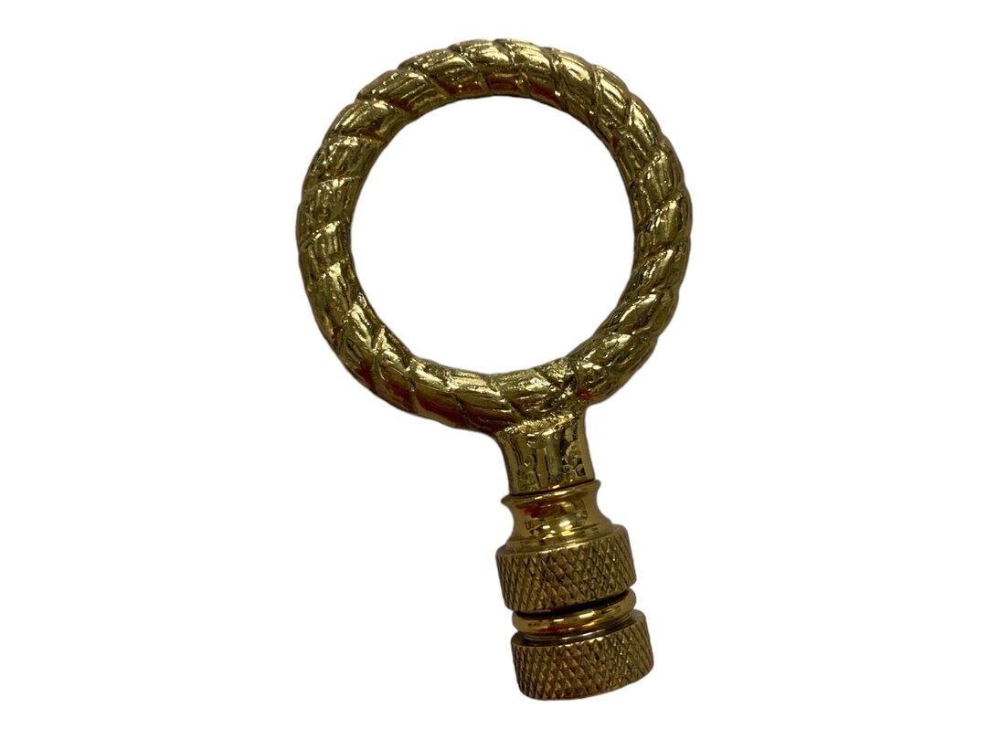 Round Brass Circular Rope Nautical Lamp Finial - Etsy