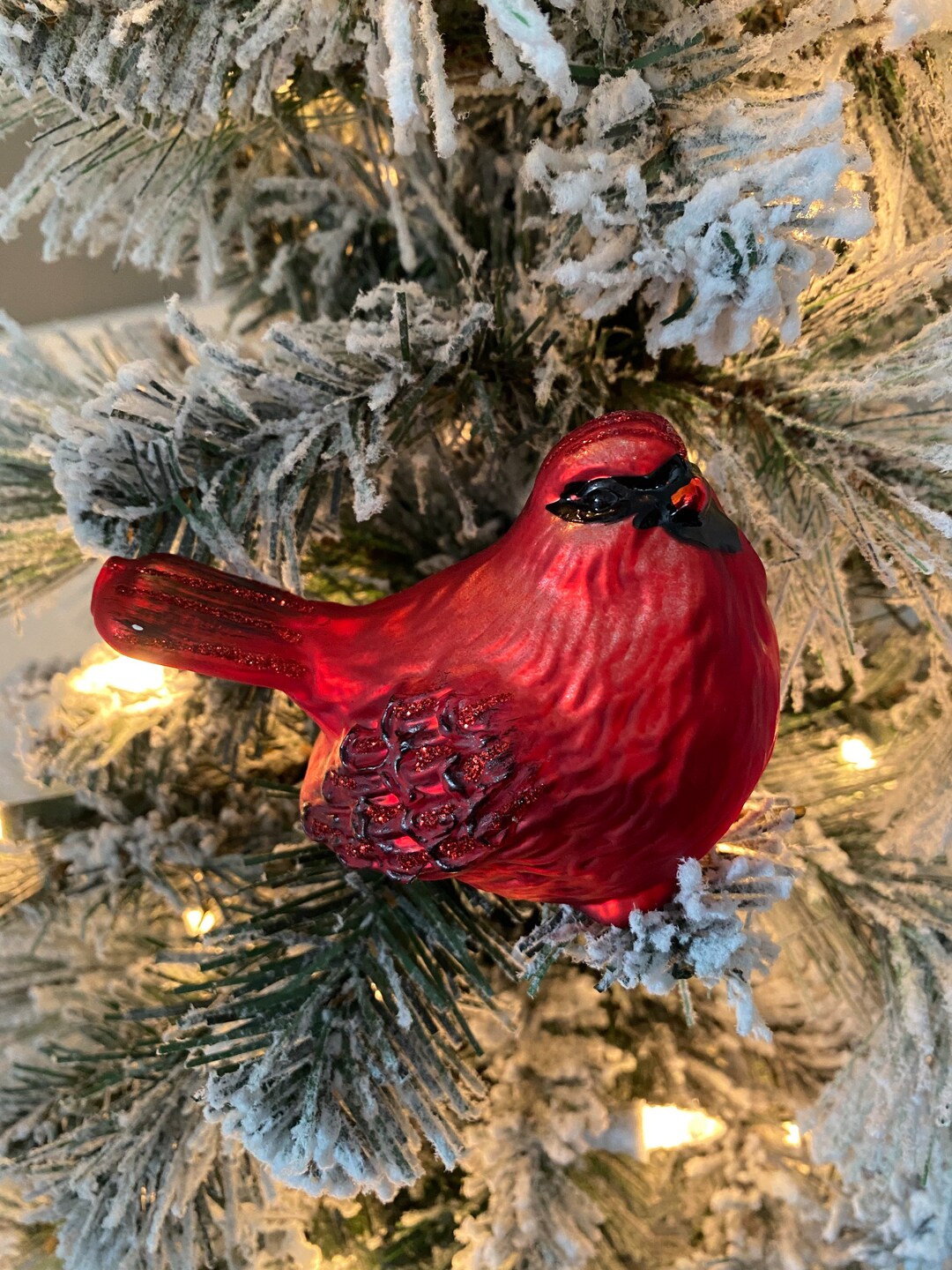Cardinal Clip on Bird Christmas Tree Ornament - Etsy