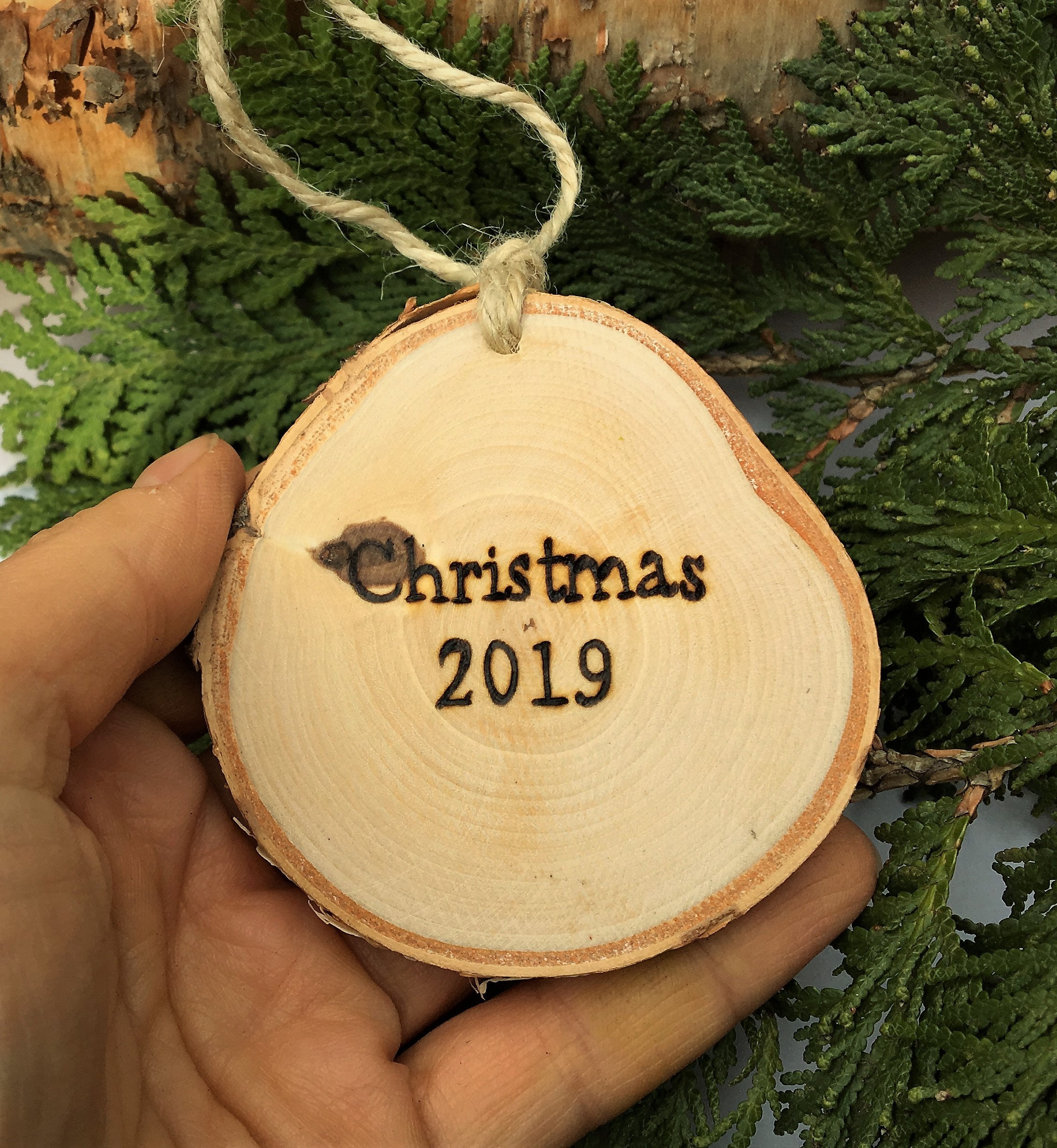 Personalized Couples Christmas Tree Ornament Made From Birch - Etsy