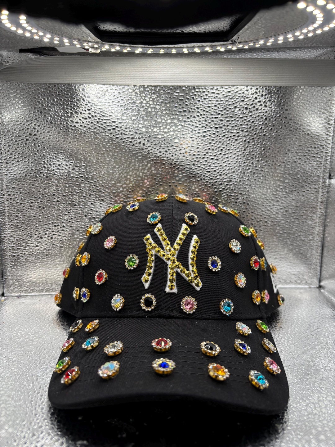 Blinged Out Black NY Yankees Hat - Etsy