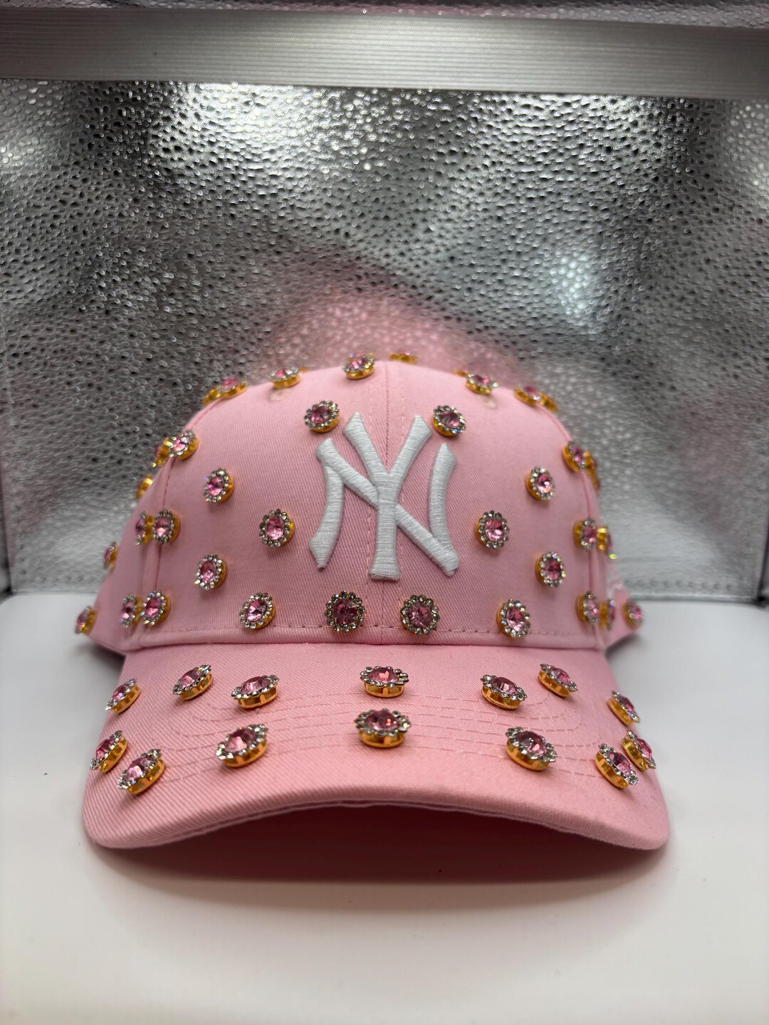 Blinged Out Pink NY Yankees Hat - Etsy