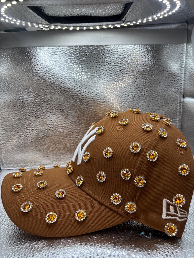Blinged Out Brown NY Yankees Hat - Etsy