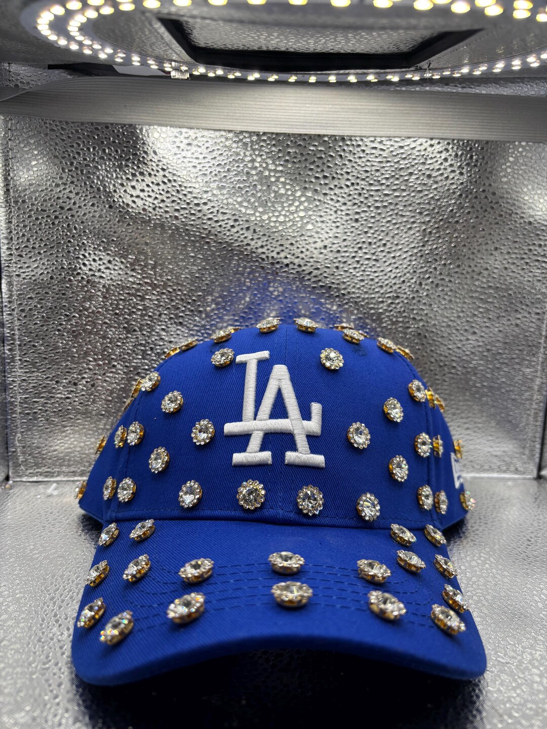 Blue LA Dodgers Blinged Out Hat - Etsy