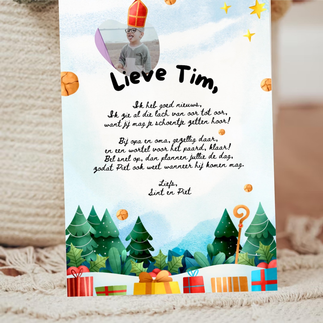 Sinterklaas Poem Template Letter From Sinterklaas Poem Child Saint ...