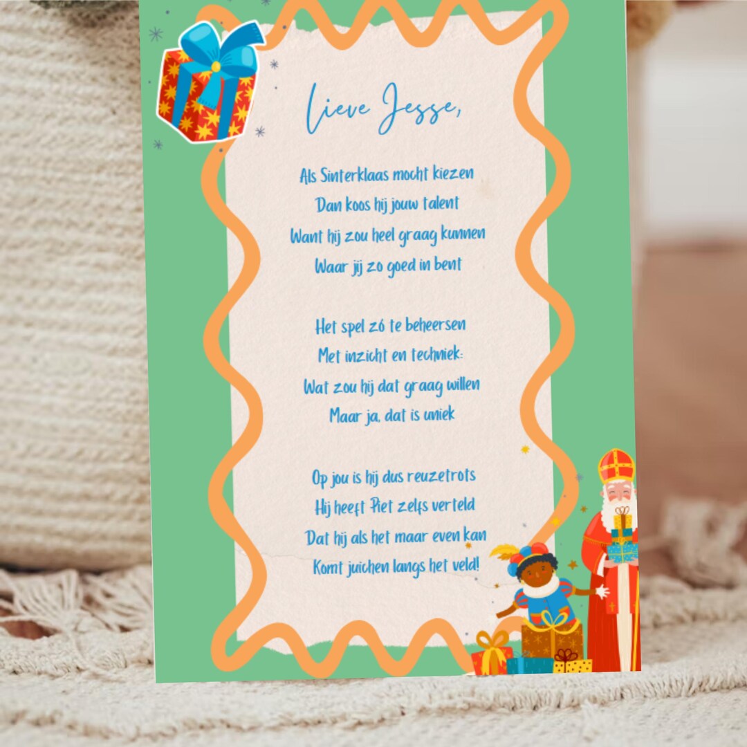 Sports Sinterklaas Poem Football Basketball Handball Template ...