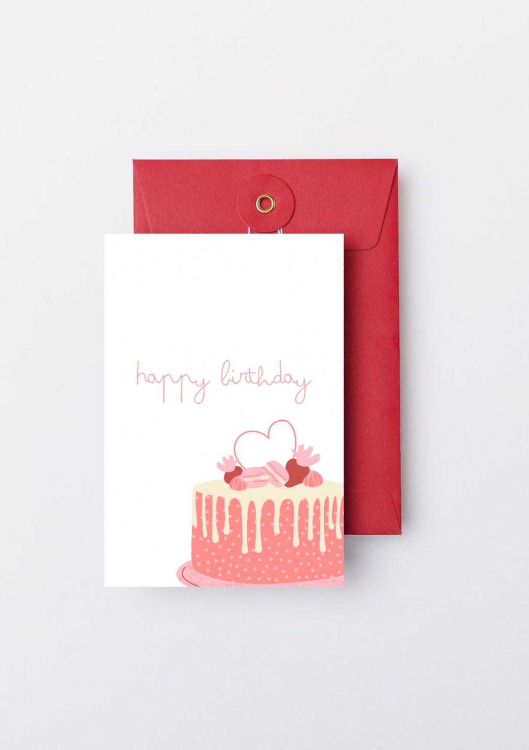 Birthday Card - Cake - Etsy