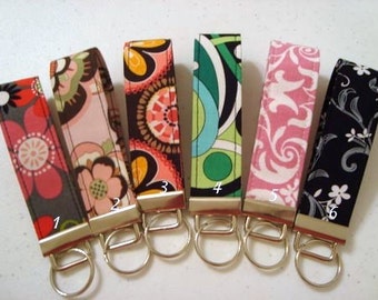 Wristlet Key Fob / Key Chain Pick Your Fabric Design Match | Etsy