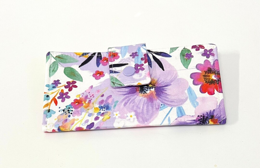 Fabric Checkbook Cover , Top Tear Checkbook Holder Cash Holder, Coupon ...