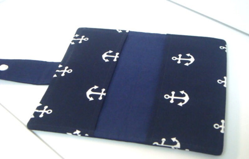 Fabric Checkbook Cover Checkbook Holder Cash Holder Navy | Etsy