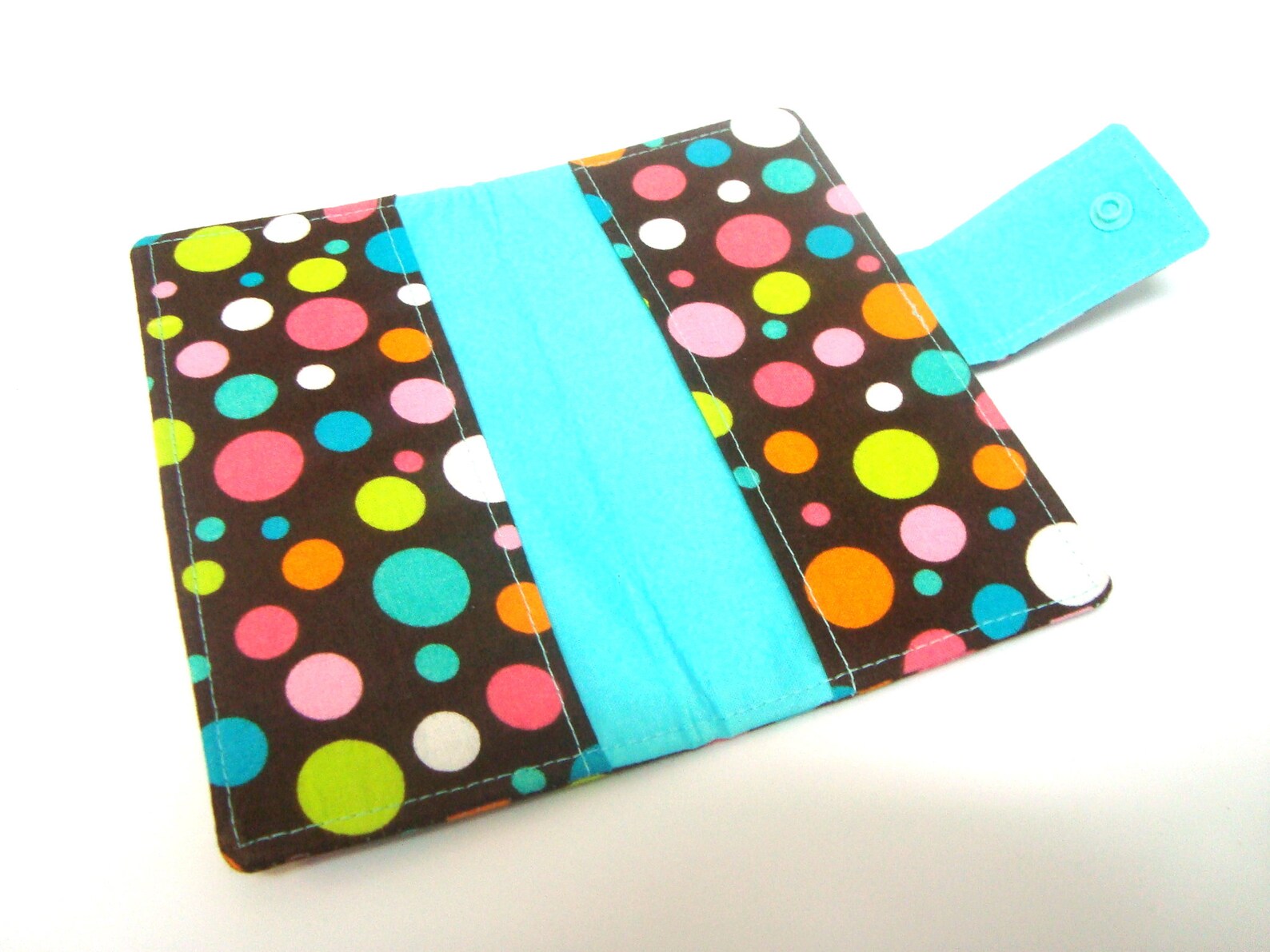Fabric Checkbook Cover Holder Color Dots - Etsy