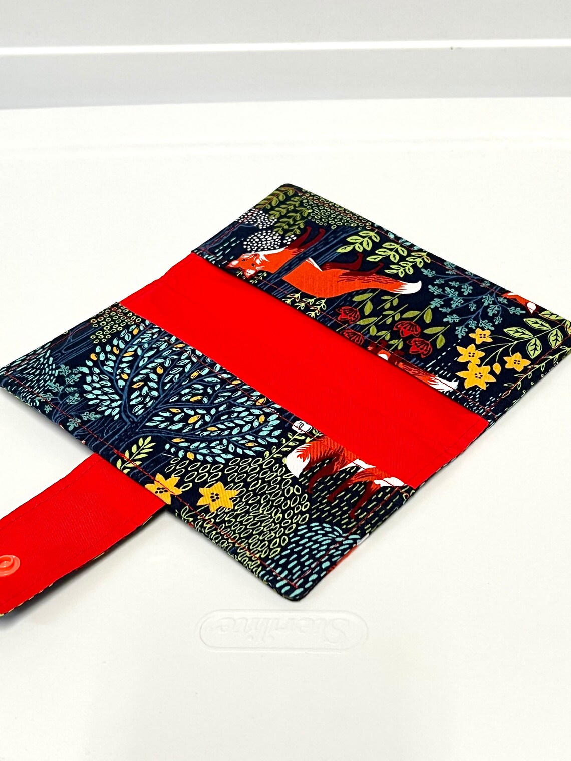 Fabric Checkbook Cover Womans Checkbook Holder Fox Forest - Etsy