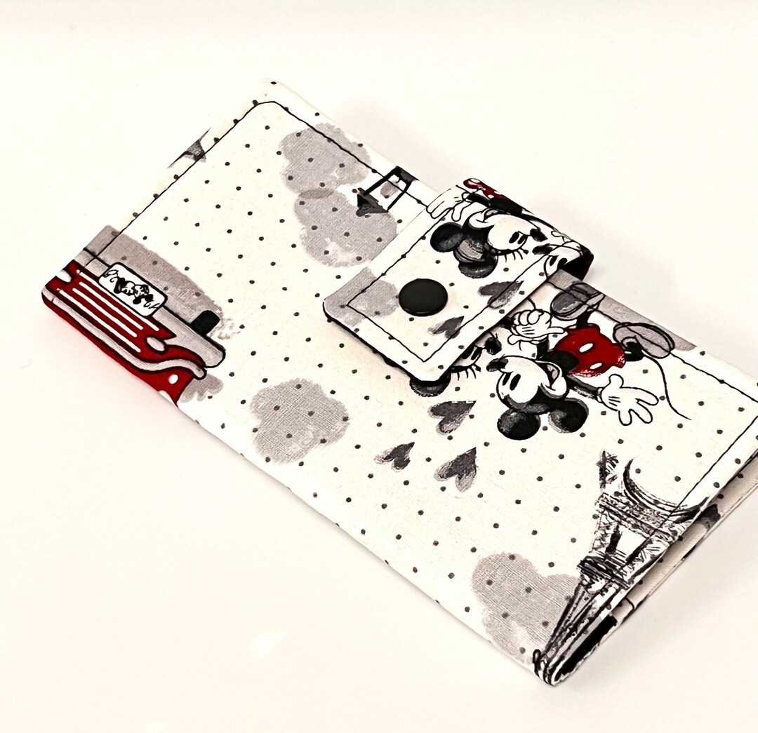 Mickey and Minnie Mouse Checkbook Cover: Honeymoon Fabric Holder - Etsy