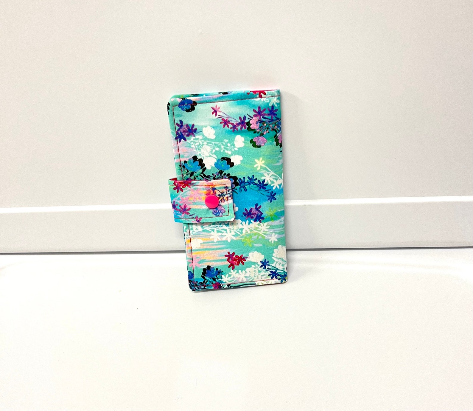 Fabric Checkbook Cover Checkbook Holder Floral - Etsy
