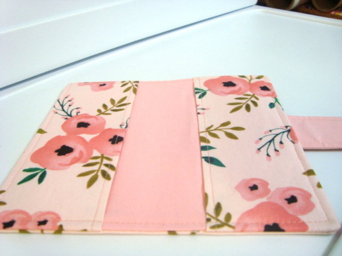 Fabric Checkbook Cover Checkbook Holder Watercolor Blush | Etsy