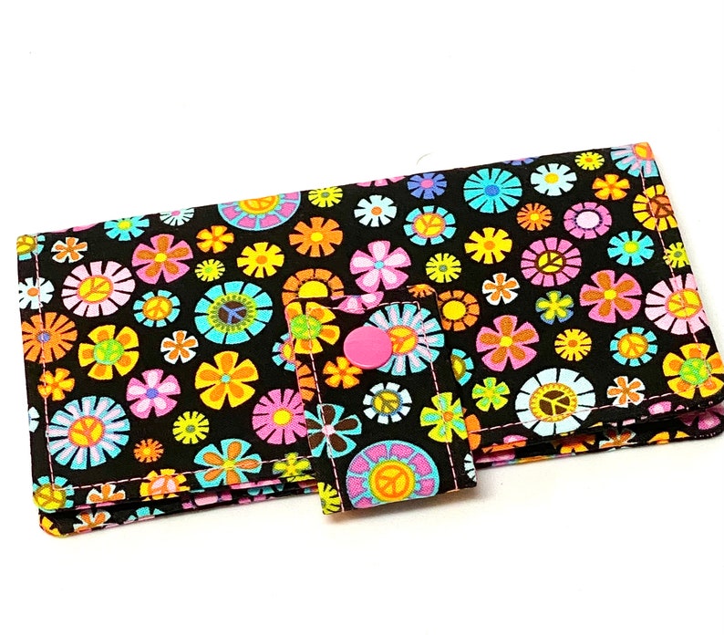 Fabric Checkbook Cover Checkbook Holder Cash Holder Peace - Etsy