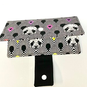 Fabric Checkbook Cover, Checkbook Holder Cash Holder - Tula Pink Pandas ...