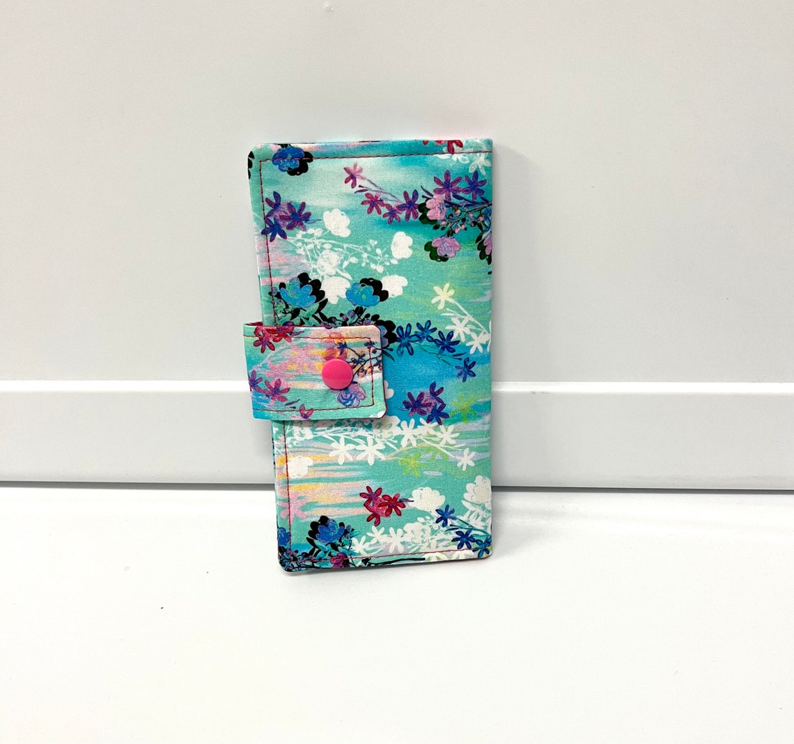 Fabric Checkbook Cover Checkbook Holder Floral - Etsy