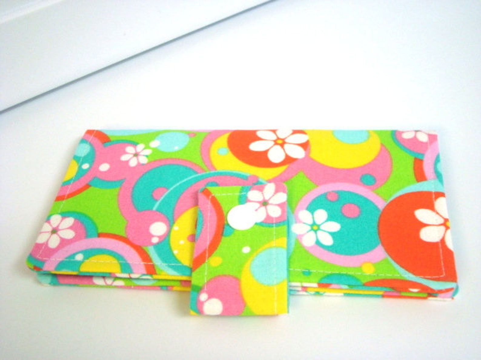 Fabric Checkbook Cover Checkbook Holder Cash Holder Groovy | Etsy