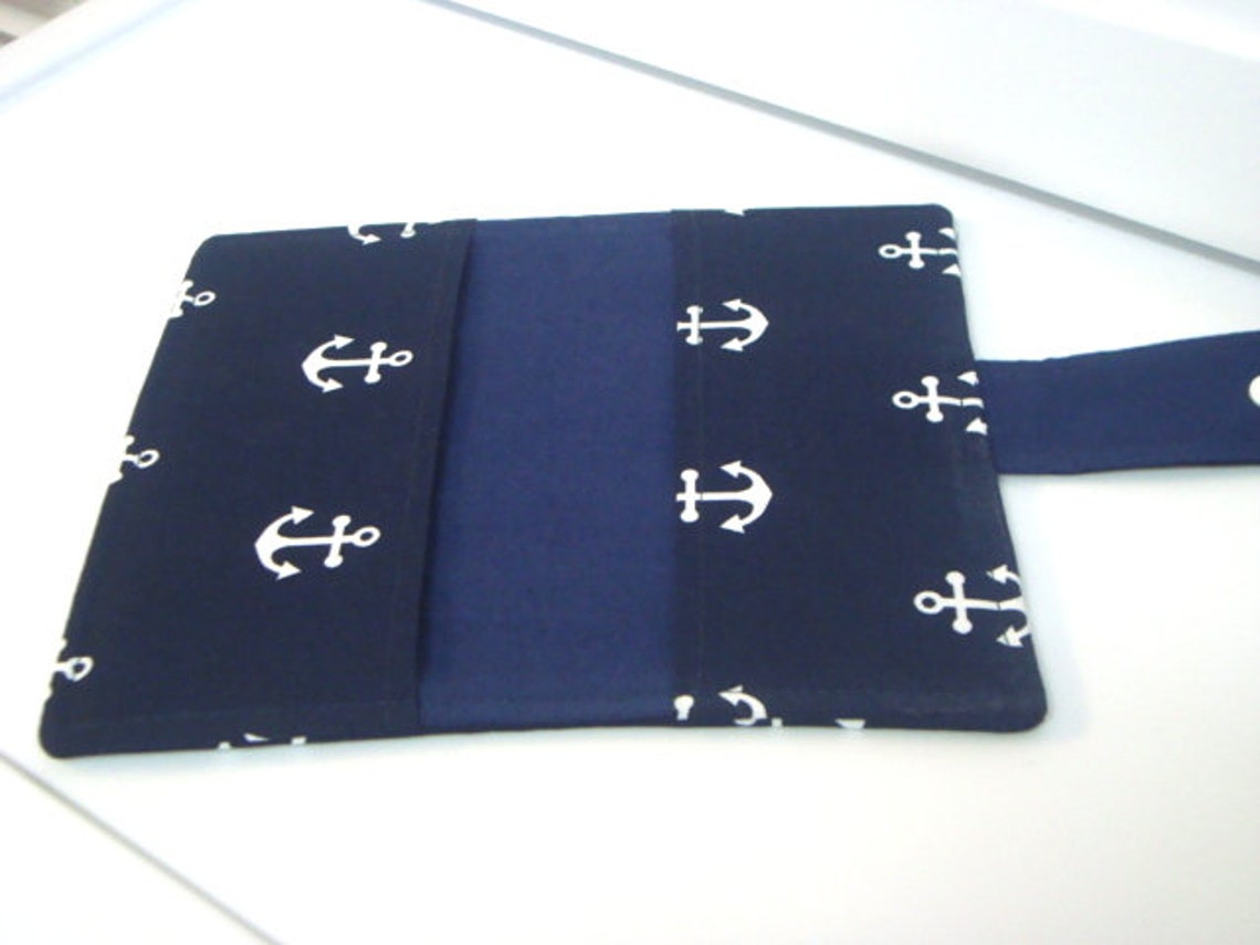 Fabric Checkbook Cover Checkbook Holder Cash Holder Navy | Etsy