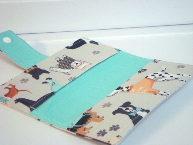 Fabric Checkbook Cover Checkbook Holder Cash Holder Dogs | Etsy