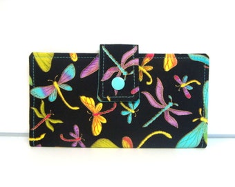 Fabric Checkbook Cover Checkbook Holder Cash Holder black - Etsy