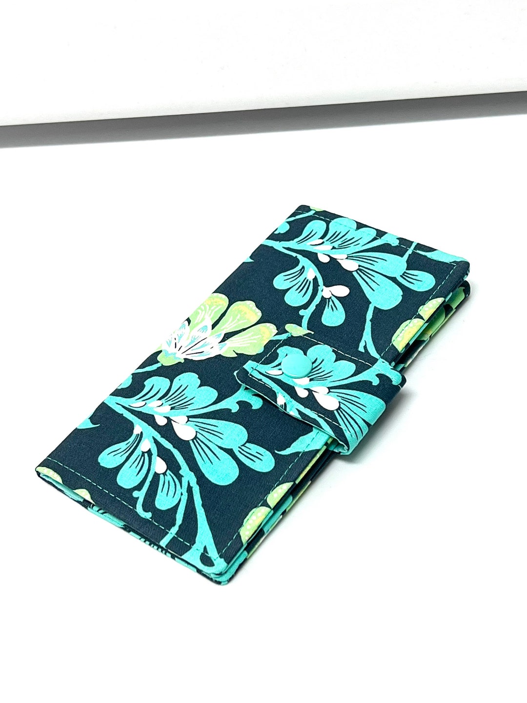 Fabric Checkbook Cover , Top Tear Checkbook Holder Cash Holder, Coupon ...