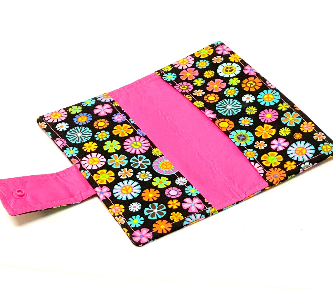 Fabric Checkbook Cover Checkbook Holder Cash Holder Peace - Etsy