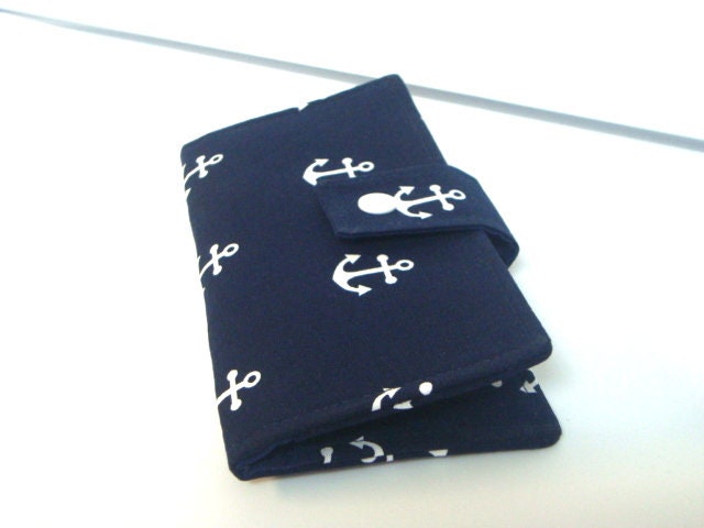 Fabric Checkbook Cover Checkbook Holder Cash Holder Navy | Etsy