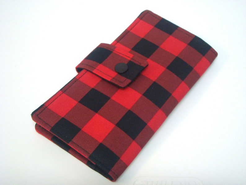 Fabric Checkbook Cover Checkbook Holder Cash Holder black - Etsy