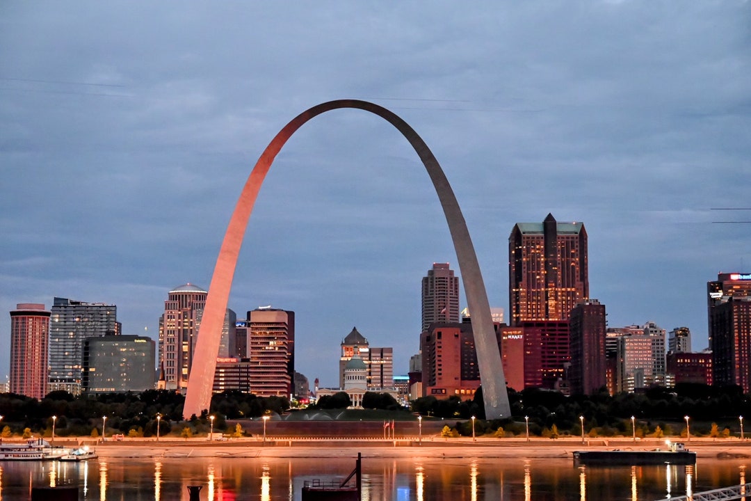 Coming Soon, Sunrise Glowing Gateway Arch 20 X 16 Inches, Hand Painted ...