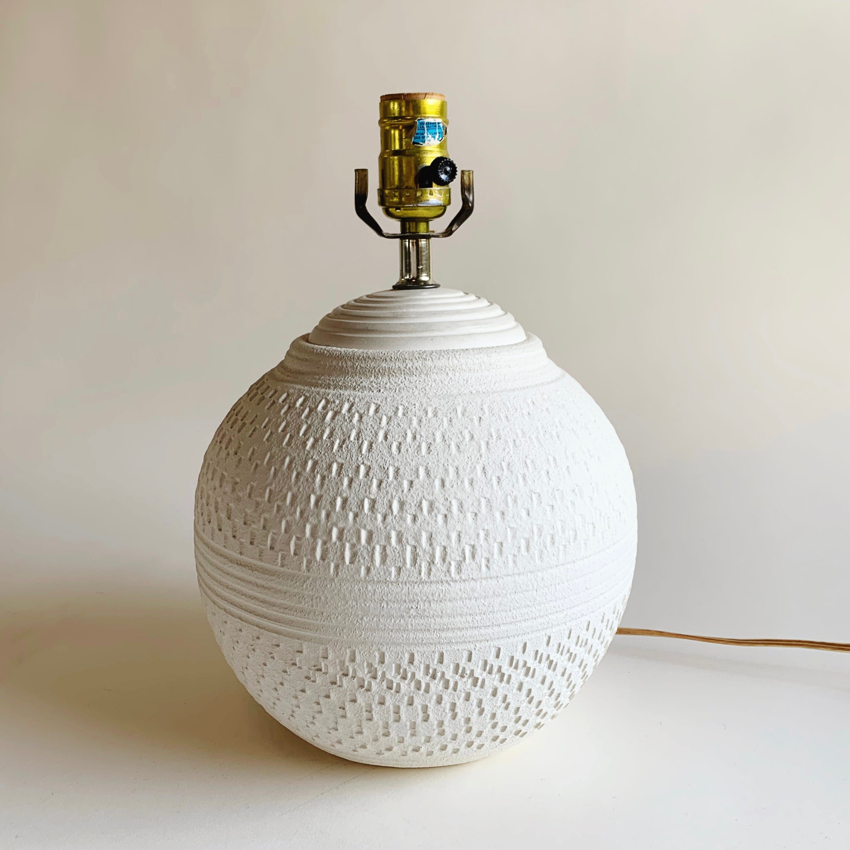TEXTURED PLASTER LAMP - 2 Available, Sold Separately - Etsy