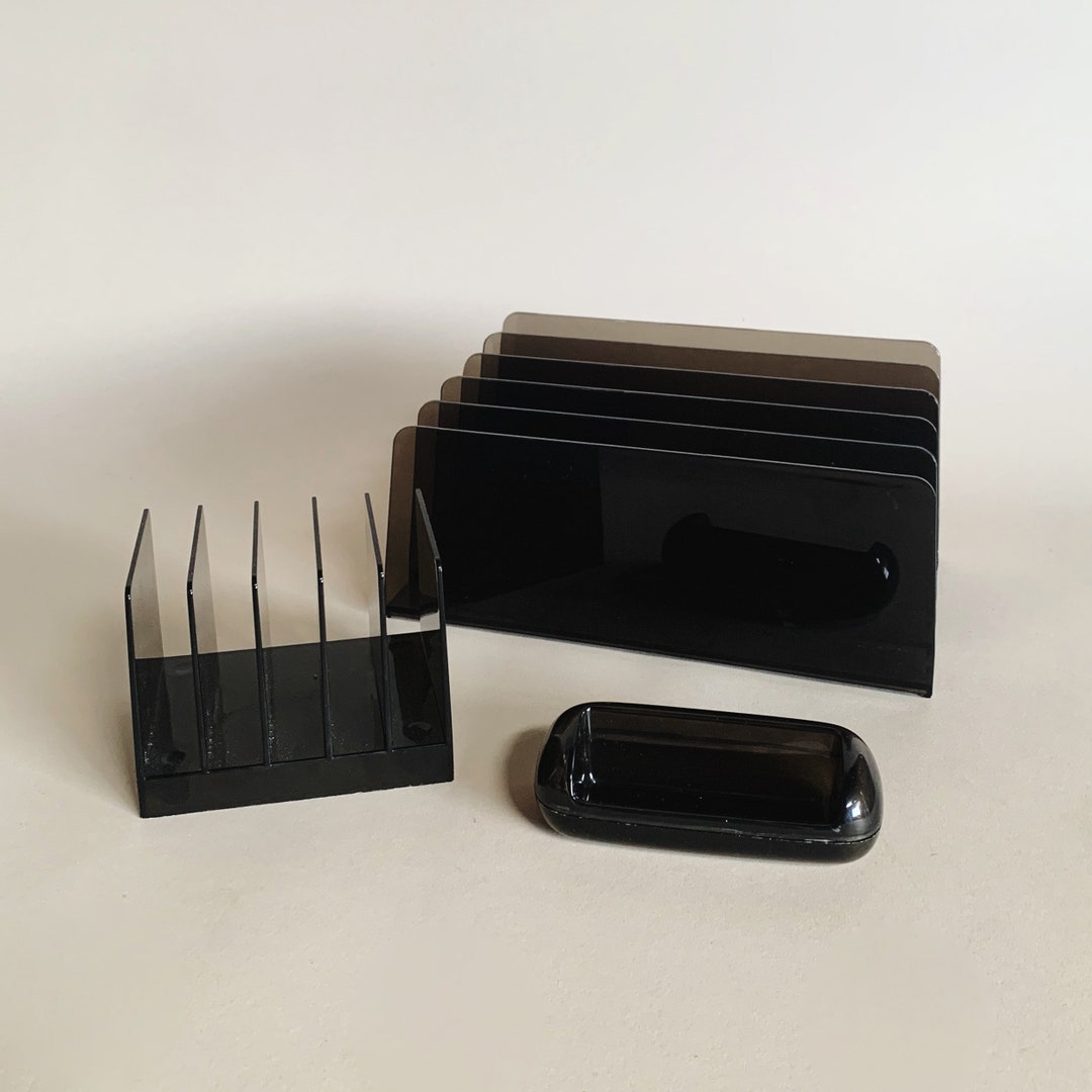 80's SMOKEY OFFICE SET - Etsy