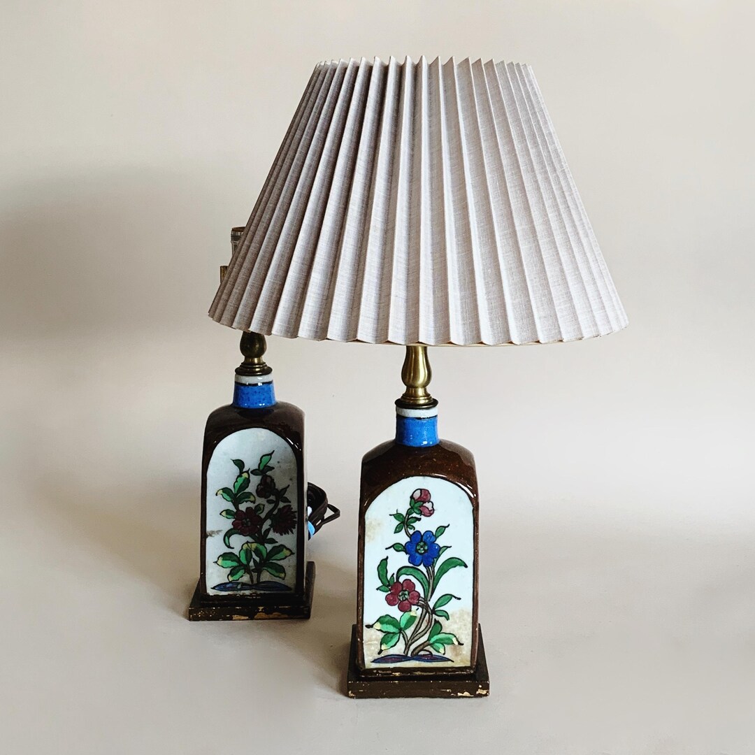 CERAMIC FLORAL LAMP // Base Only, Two Available and Sold Separately - Etsy