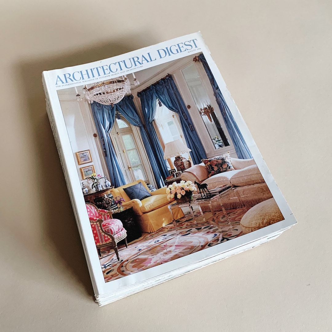 90's ARCHITECTURAL DIGEST MAGAZINES S/8 - Etsy