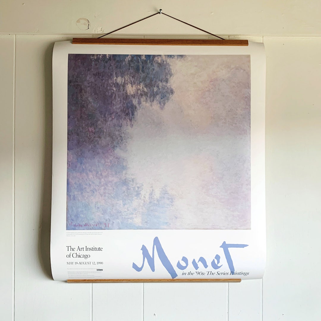 1990 MONET EXHIBITION POSTER - 24 X 29 - Etsy