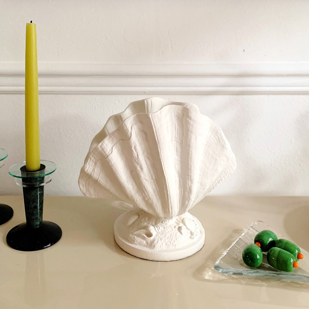 PLASTER SHELL LAMP - Etsy