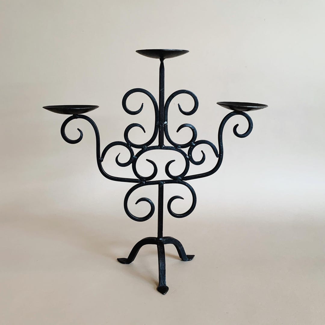 FORGED IRON CANDELABRA - Etsy