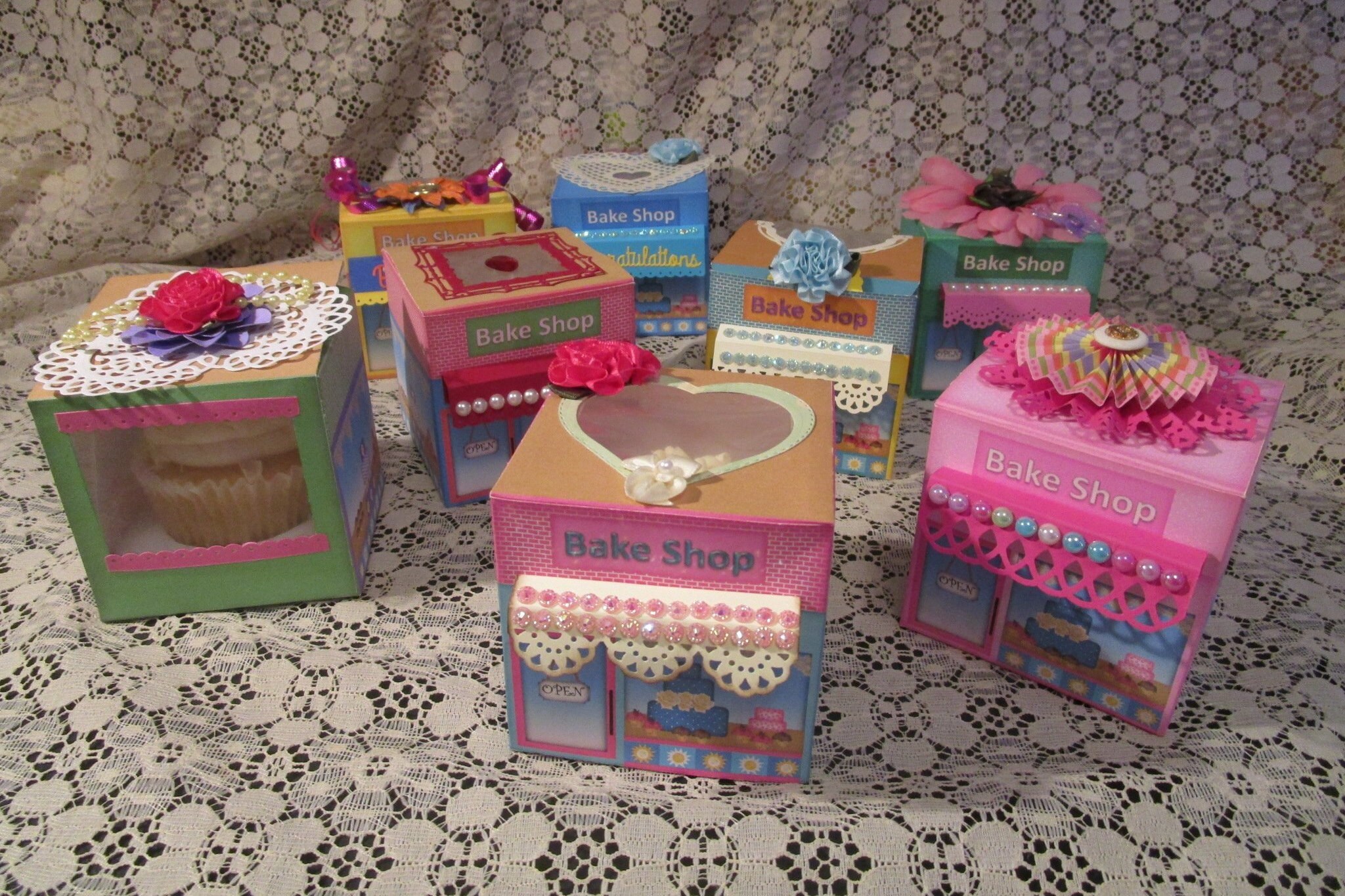 8 Printable BAKE SHOP Cupcake Boxes set of templates in 8 | Etsy