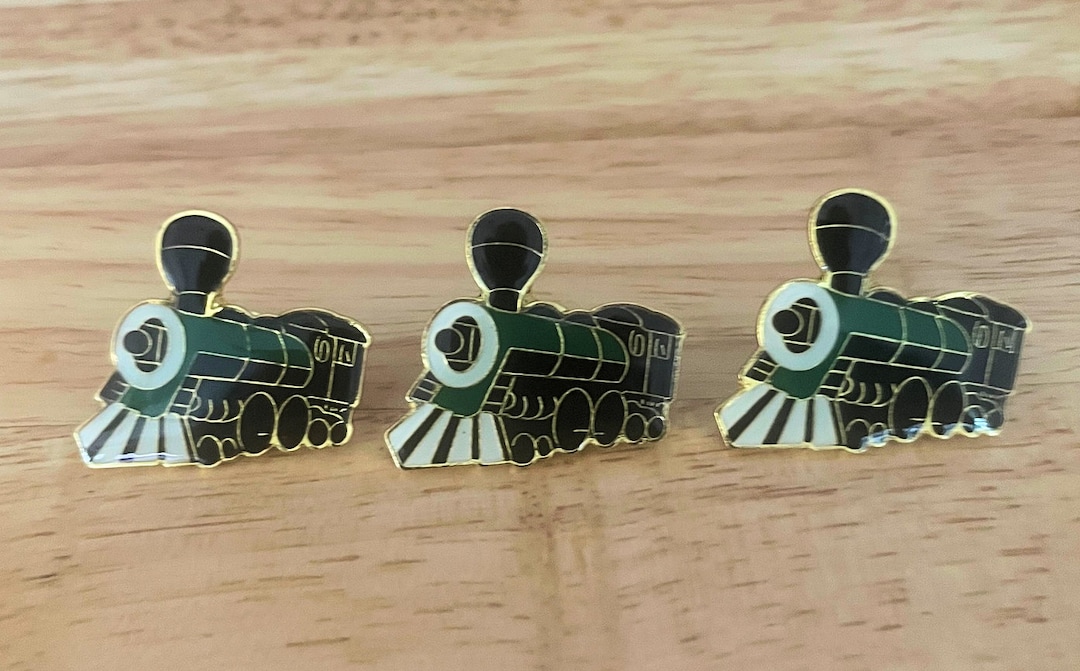 Steam Engine, Locomotive, Train Pin. Lapel, Hat, Tie Pin. Set of 4 ...
