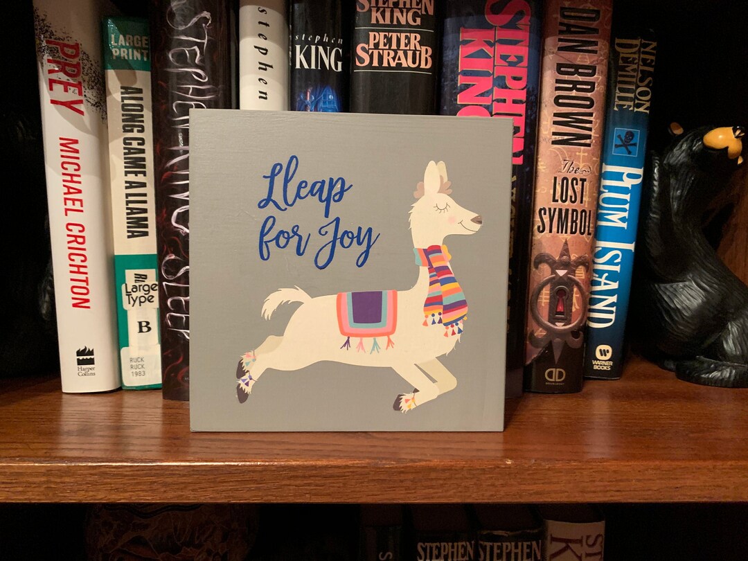 Llama Alpaca Lovers lleap for Joy Hand Painted Wooden Shadow Box Sign ...