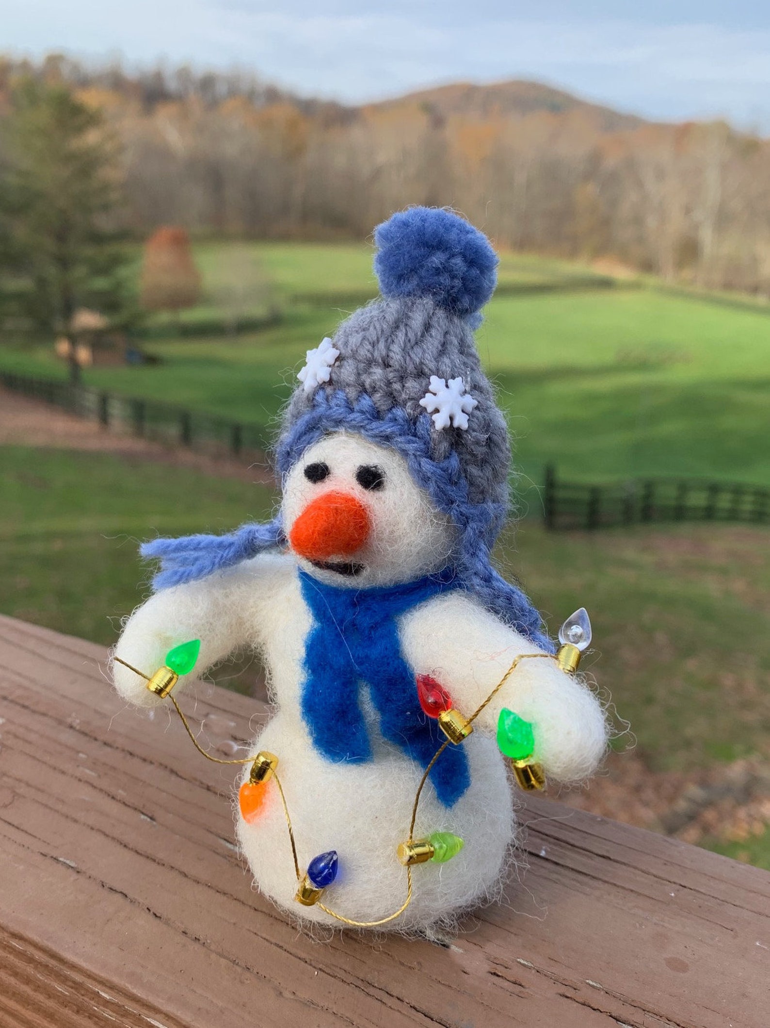 Snowden the Snowman With Christmas Lights - Etsy