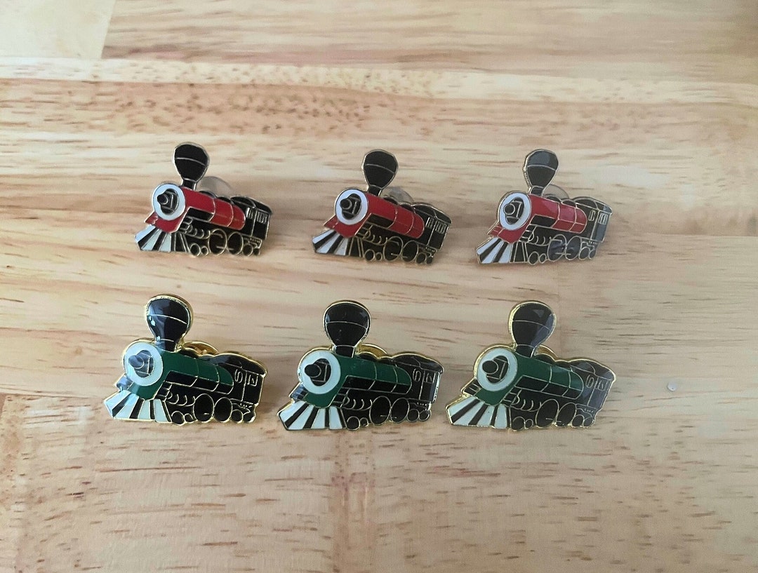 Steam Engine Locomotive Train Pin. Lapel Hat Tie Pin. Set - Etsy